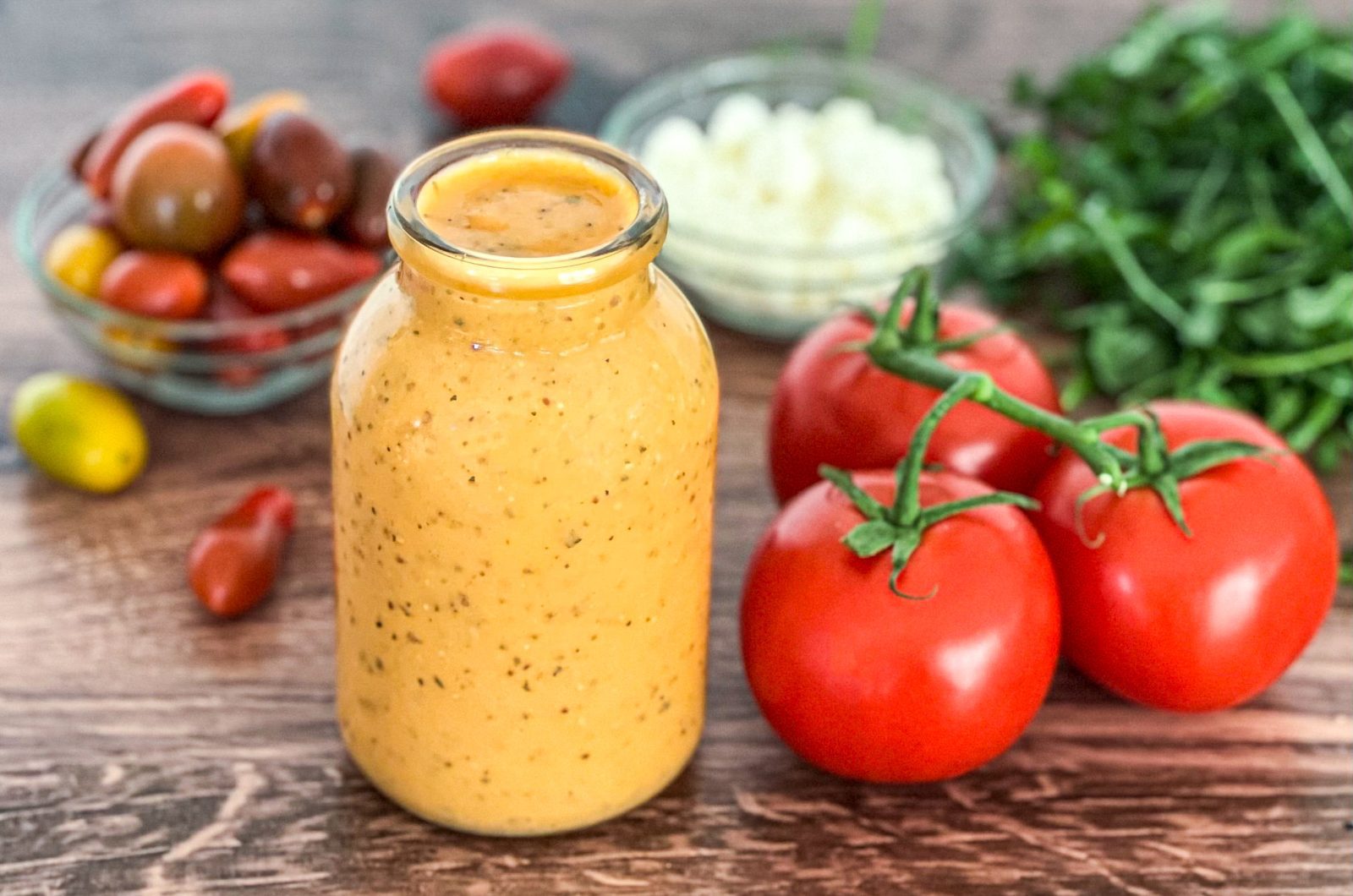 Tangy Tomato Vinaigrette Dressing - That Salad Lady