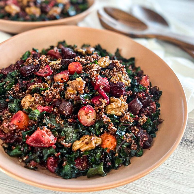 Red Quinoa Salad with Roasted Vegetables | That Salad Lady