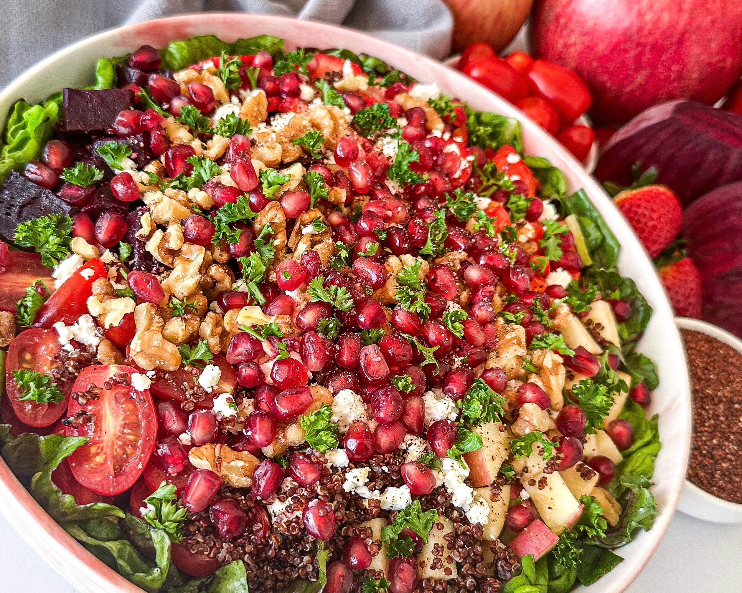 Hearty Ruby Red Salad Bowl | Vegan and Gluten-Free | That Salad Lady