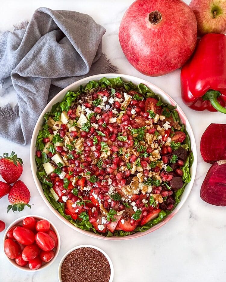 Hearty Ruby Red Salad Bowl | Vegan and Gluten-Free | That Salad Lady